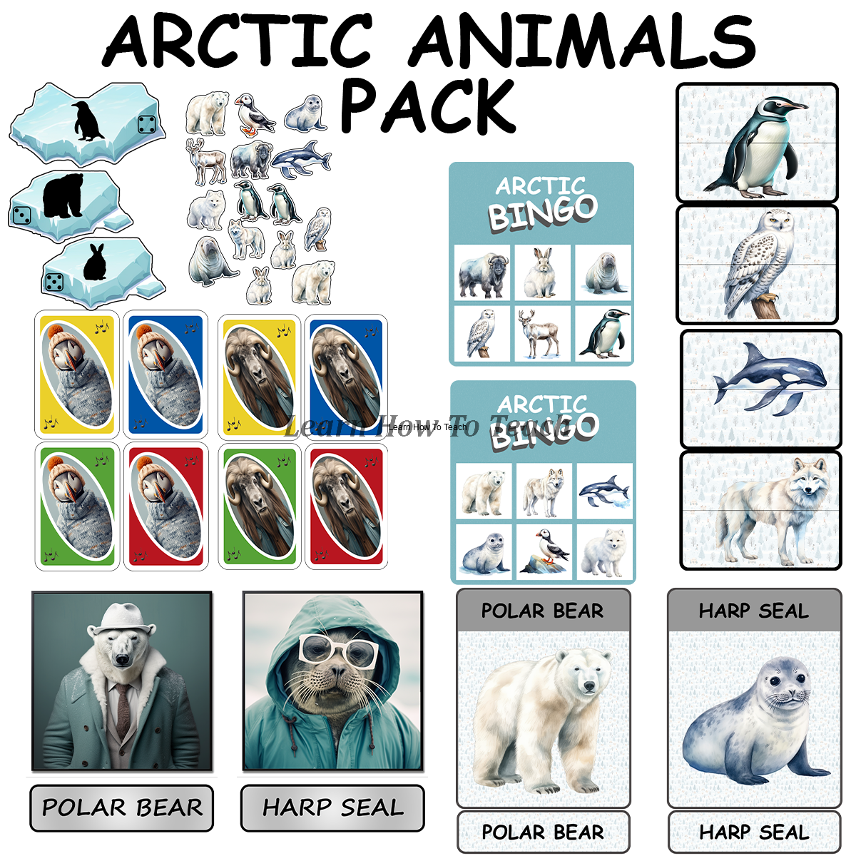 Arctic Animals Pack w wersji PDF - 65 zstron A4